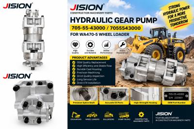 China 705-55-43000 7055543000 Hydraulic Gear Pump for WA470-5 Wheel Loader for sale