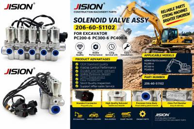 China 206-60-51102 Solenoid Valve Assy for PC200-6 PC300-6 PC400-6 Excavator Hydraulic Parts for sale