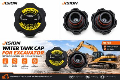 China 2513227 Water Tank Radiator Cap for E336D Excavator 120 Grader Construction Machinery Parts for sale