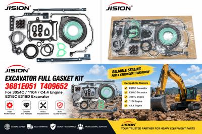 China 3681E051 T409652 Full Engine Gasket Kit for 3054C 1104 C4.4 E315C E318D Excavator for sale