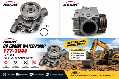 China C9 Engine Water Pump 177-1044 1771044 for 330C 330D Excavator | Excavator Cooling System Replacement Parts for sale