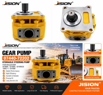 China 07440-72202 Hydraulic Gear Steering Pump 0744072202 for D150A D155A D155CD 155C-1 D155S Bulldozer for sale