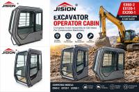 China EX60-2 EX120-1 EX200-1 Excavator Operator Cabin Cab Assembly with Glass for sale