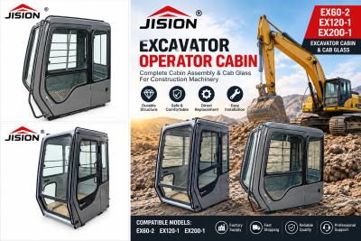 China EX60-2 EX120-1 EX200-1 Excavator Operator Cabin Cab Assembly with Glass for sale