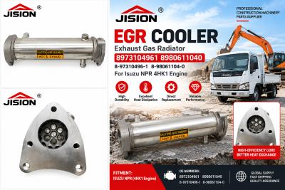 China 8973104961 8980611040 EGR Cooler for NPR 4HK1 Engine Exhaust Gas Radiator 8-97310496-1 8-98061104-0 for sale
