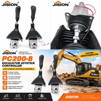 China PC200-8 Excavator Joystick Controller Left & Right Joystick Assembly Pilot Control Valve Excavator Spare Parts for sale