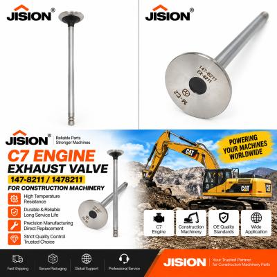 China 147-8211 1478211 C7 Engine Exhaust Valve for Excavator Construction Machinery Diesel Engine Parts for sale