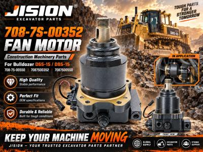 China 708-7S-00352 708-7S-00550 Fan Motor for D65-15 D85-15 Bulldozer 7087S00352 7087S00550 for sale