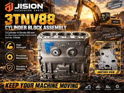 China 3TNV88 3-Cylinder 88mm Cylinder Block Assembly for 4TNV88 4TNV94 4TNV98 Diesel Engine for sale
