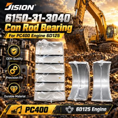 China 6150-31-3040 Con Rod Bearing for PC400 Excavator 6D125 Engine Connecting Rod Bearing for sale