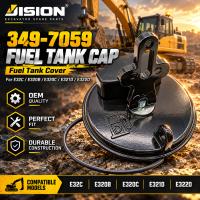China 349-7059 Fuel Tank Cap Cover for E32C E320B E320C E321D E322D Excavator | JISION for sale
