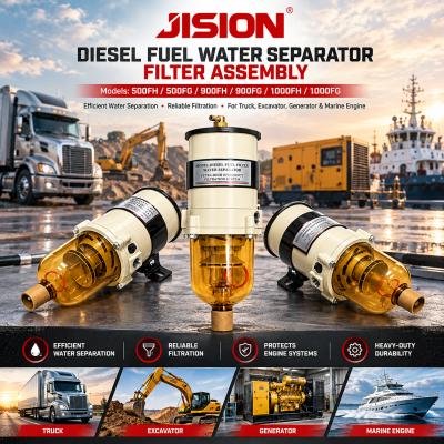 China Diesel Fuel Water Separator Filter Assembly 500FH 500FG 900FH 900FG 1000FH 1000FG for Truck Excavator Generator & Marine Engine for sale