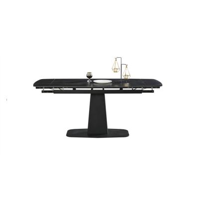 China Hot Sale Modern Extendable Dining Table Set of 6 Legs Furniture Marble Dining Table Chairs and Chair Combination Extension Dining Table for sale