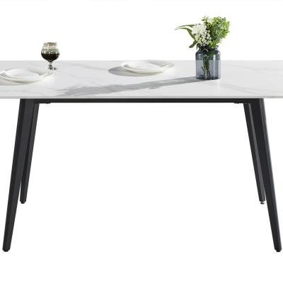 China 2021 Rectangular Dining Table New Design Marble Dining Table Set for sale
