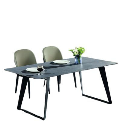 China 2021 Rectangular Dining Table New Design Marble Dining Table Set for sale