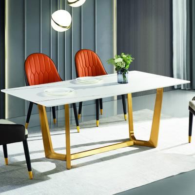 China Modern marble dining table rectangular dining table 2021 new design for sale