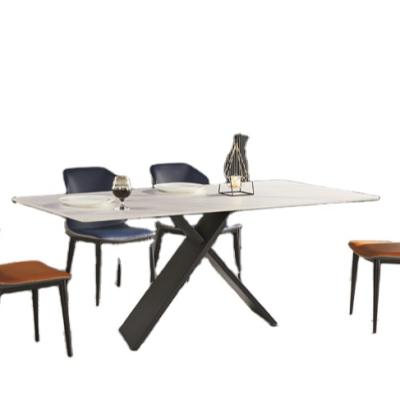 China New Rectangular Dining Table 2021 Marble Dining Table Set 4 Seater With Chairs for sale