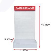 China Supermarket Juice Drinks Display Shelves With Holes In The Back Panels Of Commercial Super Shelves for sale
