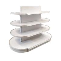 China Factory Customized Size Thickness Color Round Gondola Display Shelf Round Gondola Shelf Exhibit Shelf for sale