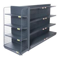 China Economical Double Side Display Stand Steel Supermarket Shelves for sale