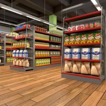 China Elegant Creative Design Gondola Shelving Unit Supermarket Shelves for sale