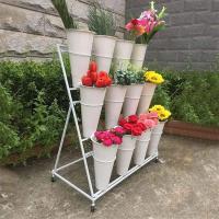 China Factory Customized Color Size Florist Shelf Flower Bucket Display Stand Flower Display Rack for sale