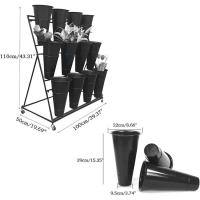 China Factory Customized Color Size Florist Shelf Flower Bucket Display Stand Flower Display Rack for sale