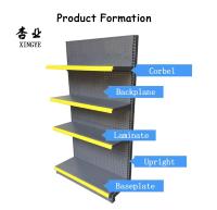 China Store Retail Display Racks Supermarket Equipment Supermarket Shelves Frosted Gray for sale
