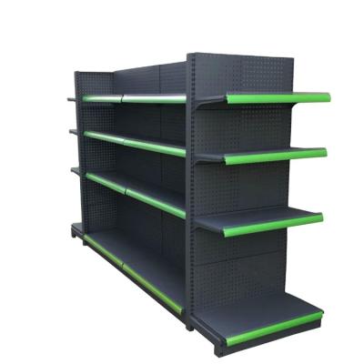 China Hot Popular Case Supermarket Shelf Super Shop Rack For Sale  Metallic Duty Metal Steel Store Heavy Layer Style for sale