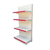 China Display Gondola Supermarket Shelf High Quality Fashion White Metallic Steel Store Light Layer Supermarket  Rack for sale