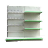 China Display Gondola Supermarket Shelf High Quality Fashion White Metallic Steel Store Light Layer Supermarket  Rack for sale