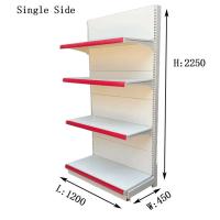 China Accuracy High Quality Supermarket Shelves Removable Retail Hanging Basket Shelves Supermarket Rack Store Display Stand Metallic for sale