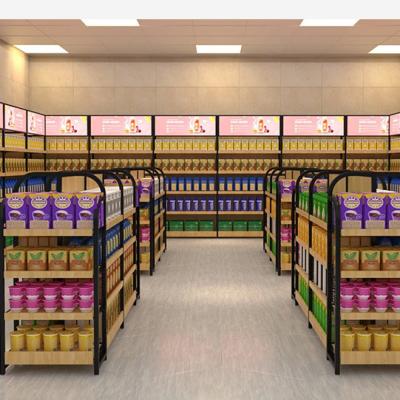 China Hot Sale Cold Rolled Steel Metal Supermarket Shelves for sale