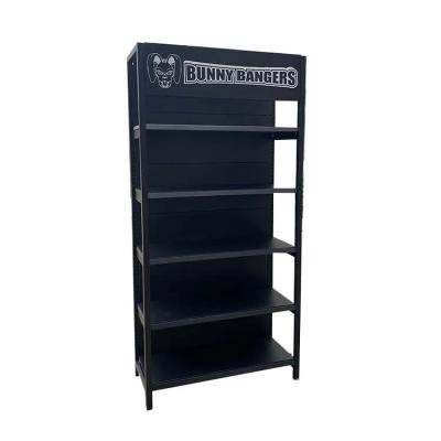 China Xingye Factory Custom Size Color 2023 new product black display rack metal display gondola rack super market shelf for sale
