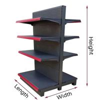 China Hot Sale Cold Rolled Steel Metal Supermarket Shelves for sale