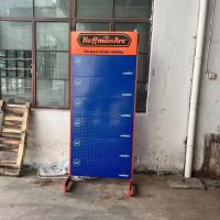 China Xingye Factory Custom Size Color metal supermarket shelf perforated back plate display rack for sale