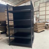China Factory Custom Color Size 93*90*180CM Black Supermarket Shelf Double Side Display Rack 5 Layers 4 Post Shelf for sale