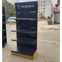China Factory custom color size black hole back board fair display shelf exhibition sample display rack fishing gear display shelf for sale