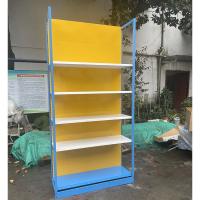 China Factory Custom Color Size White Supermarket Shelf Single Side Display Rack 4 Post Cosmetic Shelf for sale