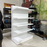 China Factory Customized Size Thickness Color white supermarket gondola shelf disassemble column display rack for sale