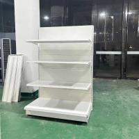 China Factory Customized Size Thickness Color white supermarket gondola shelf disassemble column display rack for sale