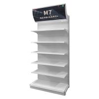 China Factory Customized Size Thickness Color white display shop shelves super market racks exhibition shelf with light box for sale