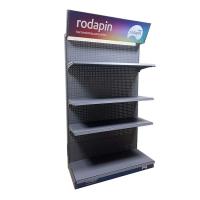 China Factory Customized Size Thickness Color white display shop shelves super market racks exhibition shelf with light box for sale