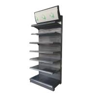 China Factory Customized Size Thickness Color white display super market racks gondola rack exhibition shelf with light box for sale