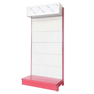 China Factory Custom Size Color pink super market display racks gondola grocery store shelf supermarket shelf for sale