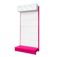 China Factory Custom Size Color green super market display racks sided steel modern gondola grocery store shelf for sale
