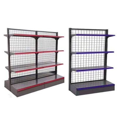 China Customized Gondola Display Shelf Industrial Pharmacy Shop Supermarket Rack for sale