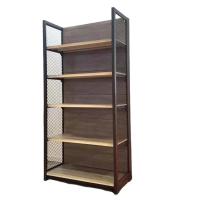 China gondola shelving shoe display gondola shelving wire mesh back supermarket gondola shelf cosmetic shelf for sale