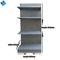 China wire mesh Display Rack customized Industrial wire mesh back supermarket gondola shelf for sale