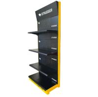 China Factory Custom Size white Color logo  for supermarket round shelf display retail for sale